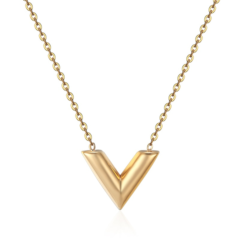 Minimalist Women's Necklace with "V" Shaped Pendant - fromfashionwithlove